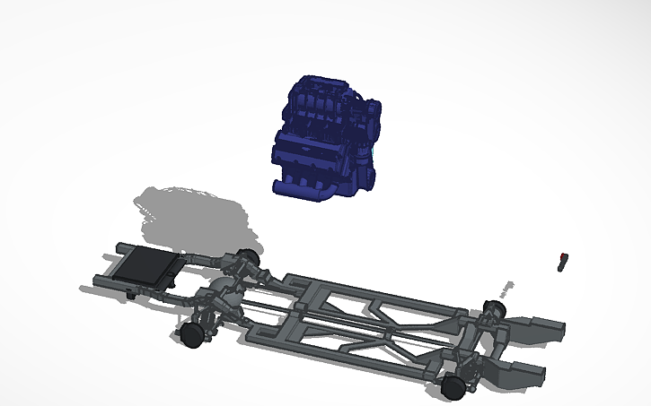 3D design 1969 dodge charger frame - Tinkercad