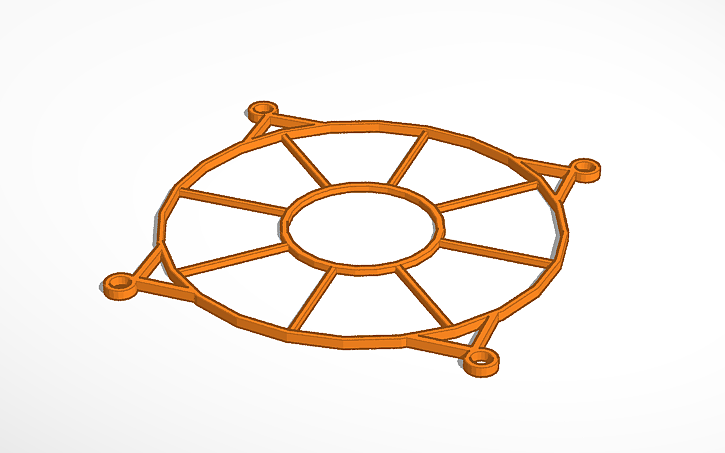 3D design Fan cover - Tinkercad