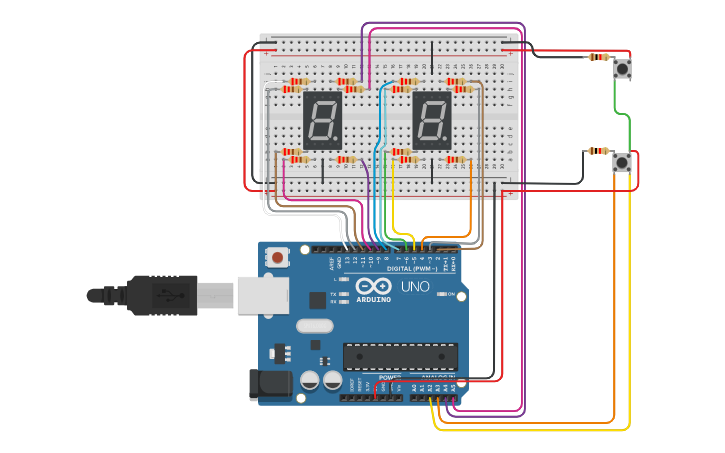 Circuit design Projeto de Casa 1 - Tinkercad