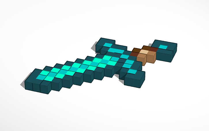 3D design minecraft sword - Tinkercad