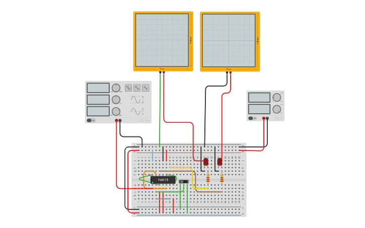 Circuit design JK-FF_M Rafli Ramadhan_EC3D | Tinkercad Circuit design JK-FF_M Rafli Ramadhan_EC3D | Tinkercad