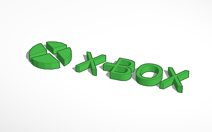 3D design Xbox logo - Tinkercad