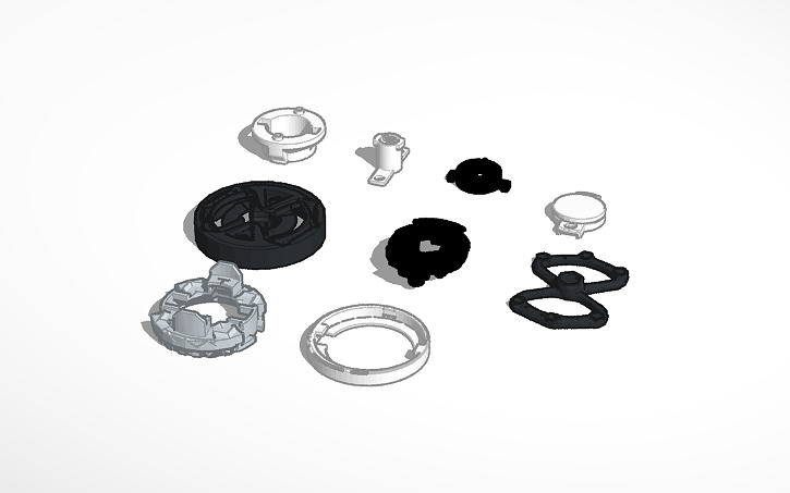 3D design Beyblade Burst GT Full Blank Template - Tinkercad