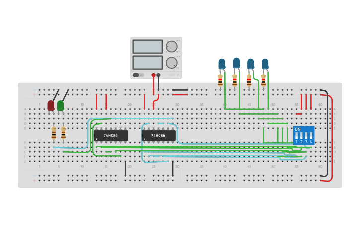 Circuit Design 4 Bit Odd Parity Generator And Checker Tinkercad