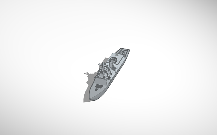 3D design USS Constellation FFG-62 - Tinkercad