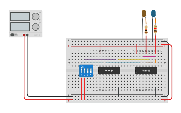 Circuit design Flip Flop SR Jeff - Tinkercad