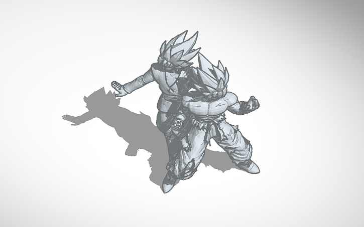 3D design goku and goku black miniature statue | Tinkercad