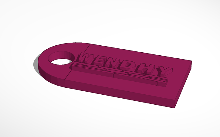 3D design keychain - Tinkercad