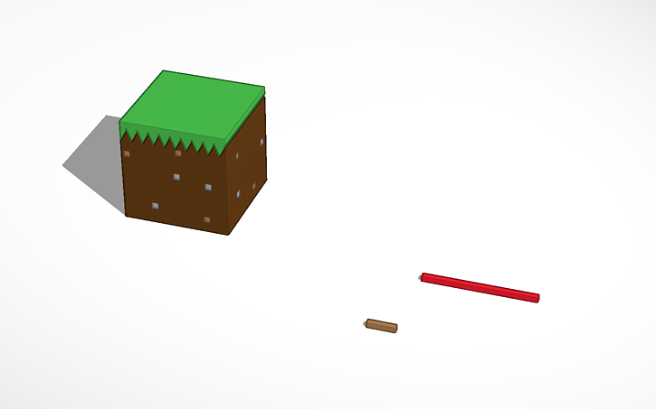 3D design dirt block | Tinkercad
