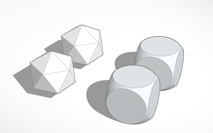 3D design 20 and 6-Sided Die - Tinkercad