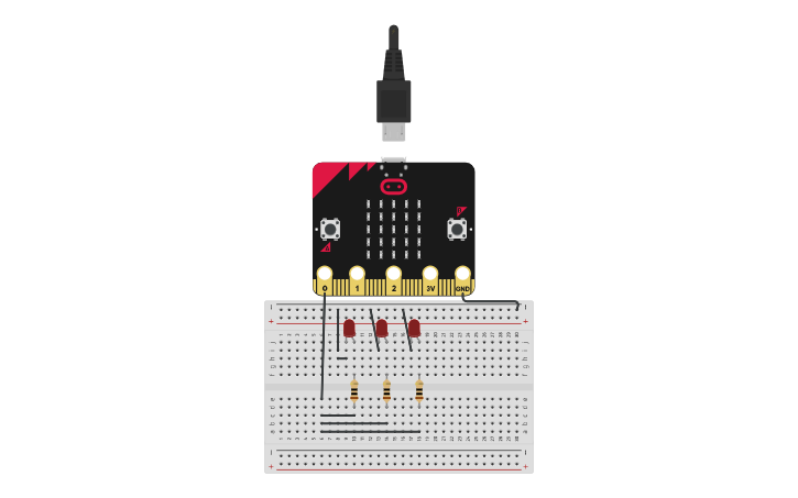 Circuit design MICROBIT - Tinkercad