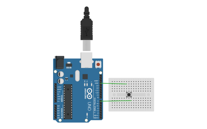 Circuit design Push Button Counter - Tinkercad