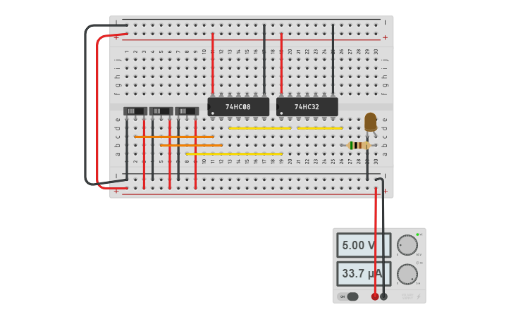 Circuit Design Atividade Circuito Lógico Combinacional Tinkercad