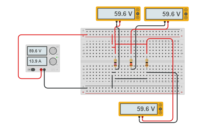Circuit design PARALLEL CONNECTION - Tinkercad