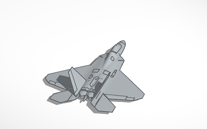 3D design F-22 raptor - Tinkercad
