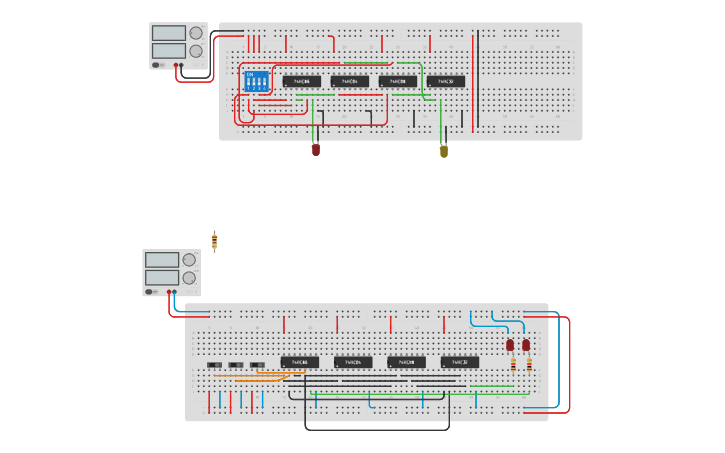 Circuit Design Full Subtractor Tinkercad