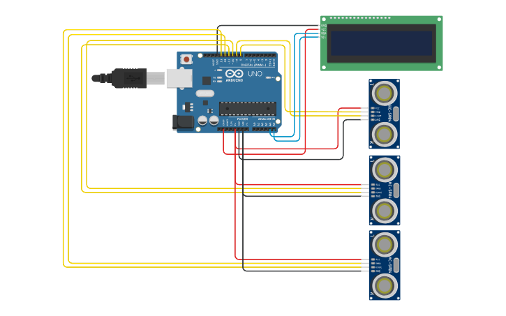 Circuit design Rangkaian Pendeteksi Kedatangan Kereta - Tinkercad Circuit design Rangkaian Pendeteksi Kedatangan Kereta - Tinkercad