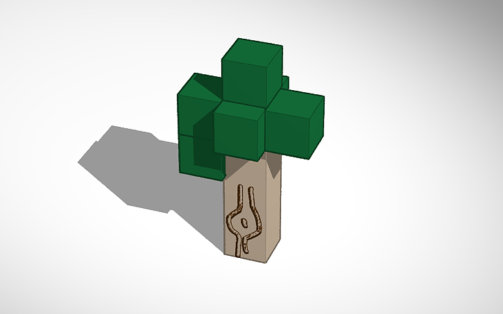 3D design minecraft tree - Tinkercad