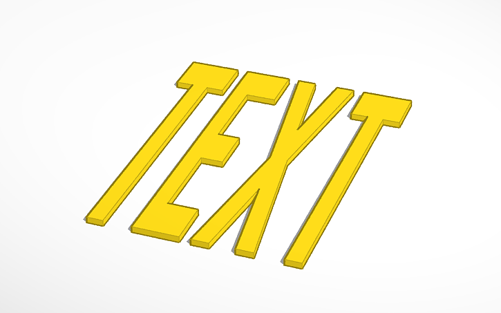 3d Design Text Tinkercad