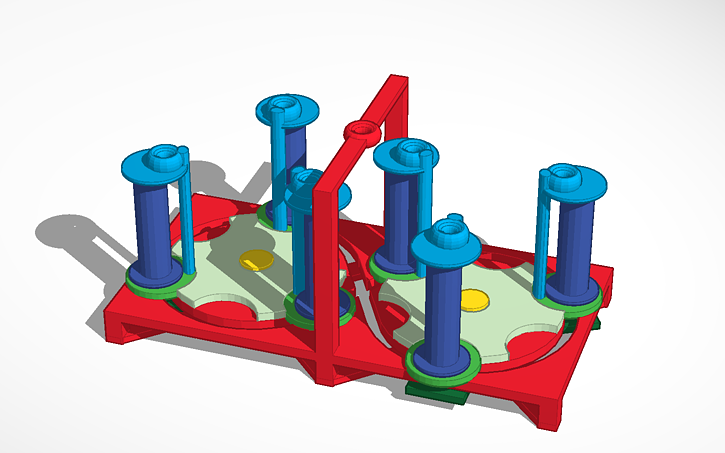 3D design Braiding Machine (Display Model) - Tinkercad