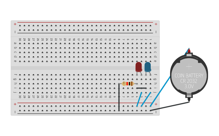 Circuit design Simple LED Light Activity | Tinkercad
