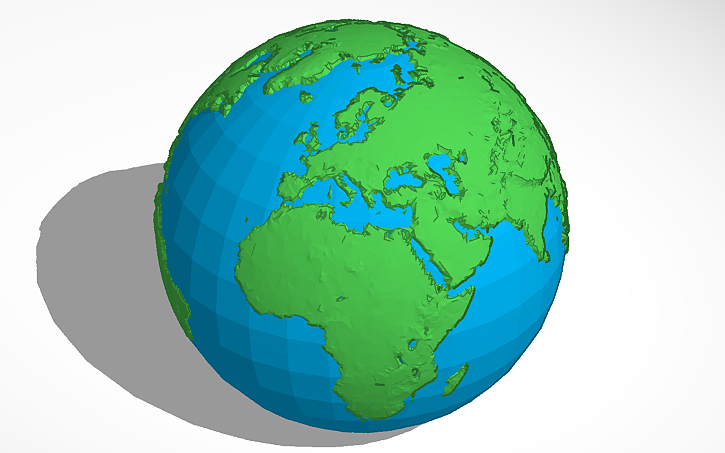 3D design Earth - Tinkercad