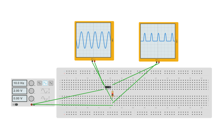 Circuit Design Half Wave Tinkercad