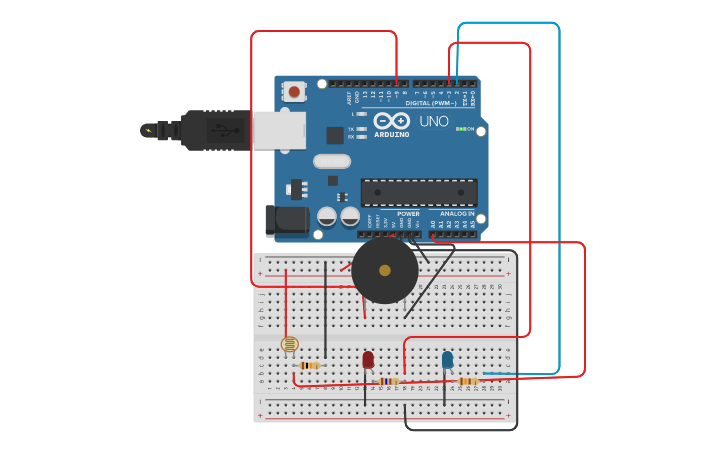 Circuit design Sensor de luminosidade - Tinkercad