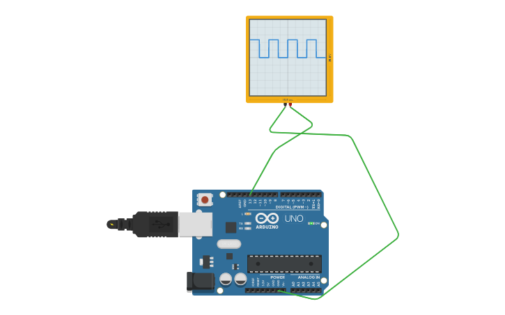 Circuit design tick com interrupcao timer 1 | Tinkercad