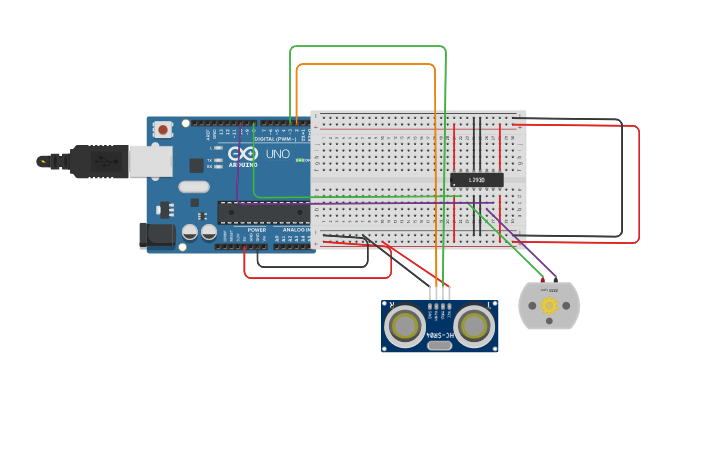 Circuit design SMART WATER TANK - Tinkercad