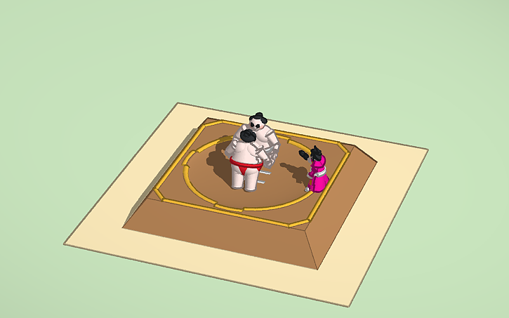 3D design Sumo match (sim lab) - Tinkercad