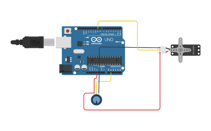 Circuit Design Servo Potentiometer Control Tinkercad