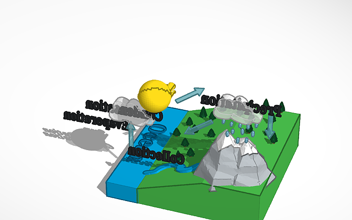 3D design 3D Water Cycle - Tinkercad