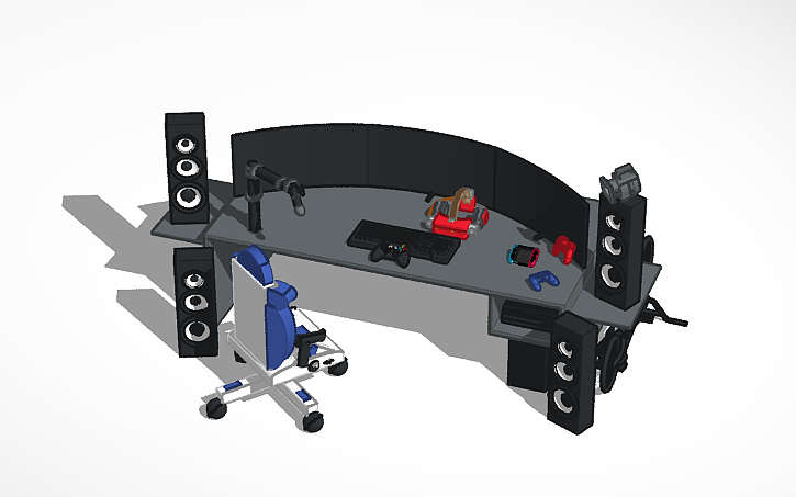 3D design Gaming Setup!!!WORK IN PROGRESS!!! - Tinkercad