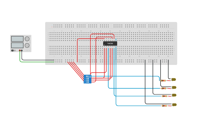 Circuit design Binary To Grey Code Converter - Tinkercad