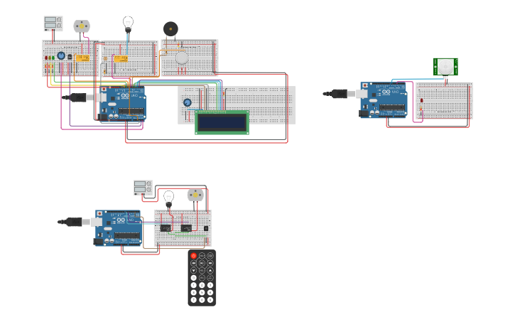 Circuit design Projeto Integrador - Versão Sensor PIR - Tinkercad