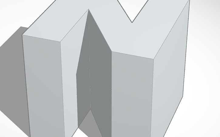 3D design The Letter N | Tinkercad