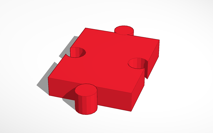 3d Design Puzzle Piece Tinkercad