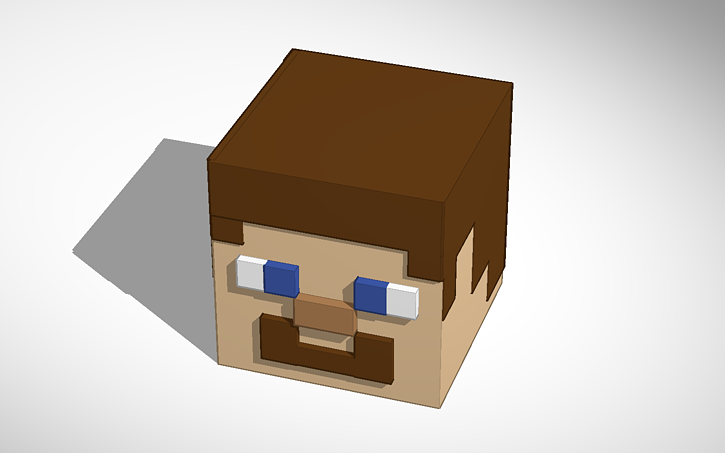 3D design Steve head | Tinkercad