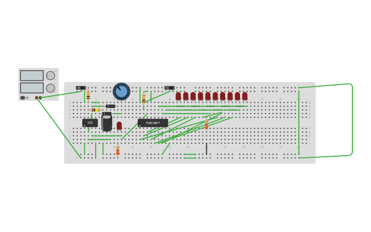 Circuit Design Electronic Lab Chaser 4 Period Tinkercad