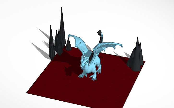 3D design water dragon - Tinkercad