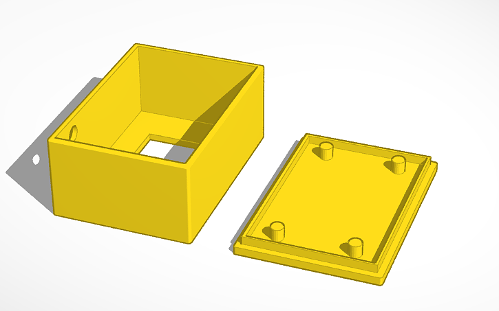 3d Design Ultrasonic Case With Sr04 Oled Nodemcu Tinkercad