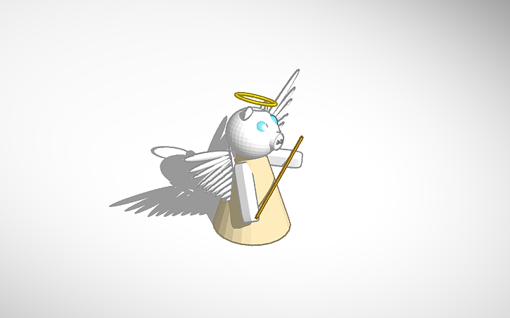 3D design the angel skin from piggy roblox. | Tinkercad