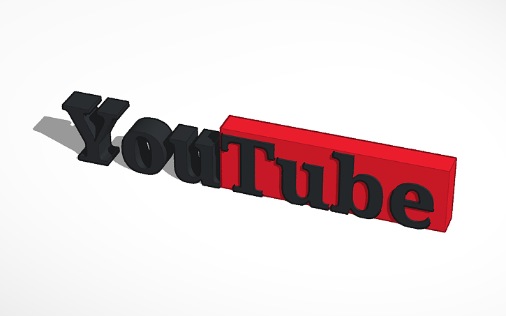 3D design YouTube logo | Tinkercad