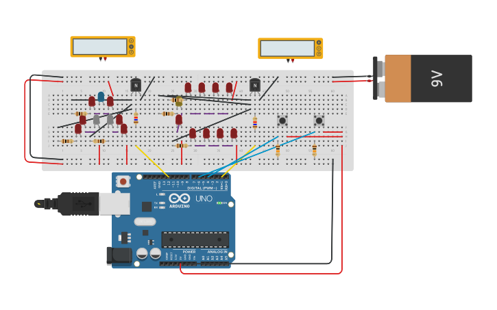Circuit design Proyecto Condicional if-else - Tinkercad Circuit design Proyecto Condicional if-else - Tinkercad