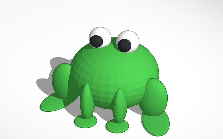 3D design frog - Tinkercad