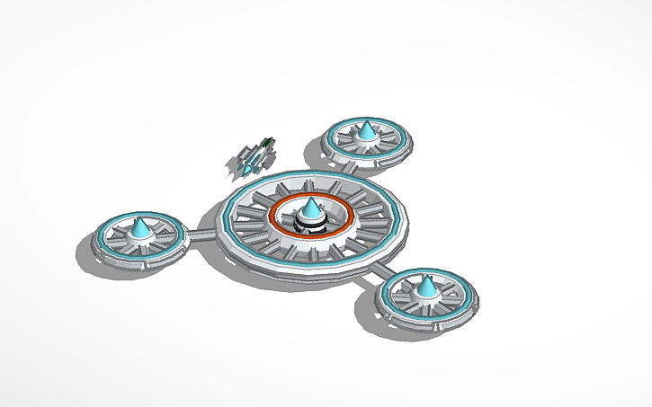 3D design Alien starship - Tinkercad