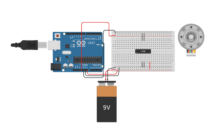 Circuit design Controls - 2 - Controlling A Motor - Tinkercad