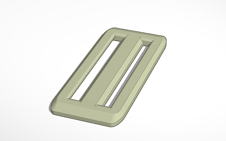 3D design buckle - Tinkercad