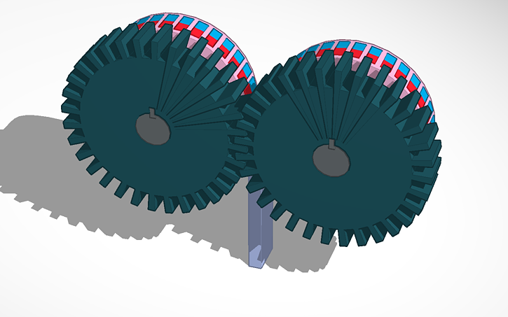 3D design Magnet driven motor - Tinkercad
